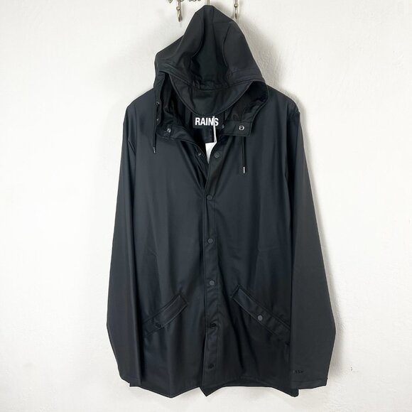 Rains | Jackets & Coats | Rains Jacket W3 Black Nwt Water Resistant ...